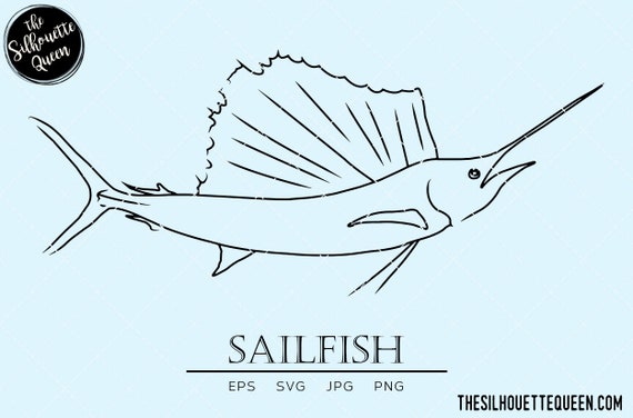 Sailfish Svg Salt Water Fish Svg Marine Svg Aquatic Svg - Etsy