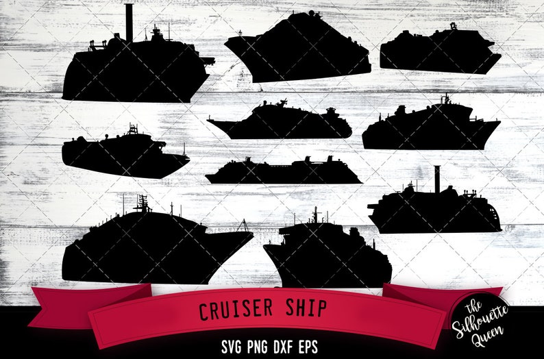 Cruiser Ship Svg File, Boat Svg Cut File, Silhouette Studio, Cricut ...