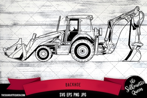 Backhoe Vector Logo Transportation Rental Company Clipart - Etsy