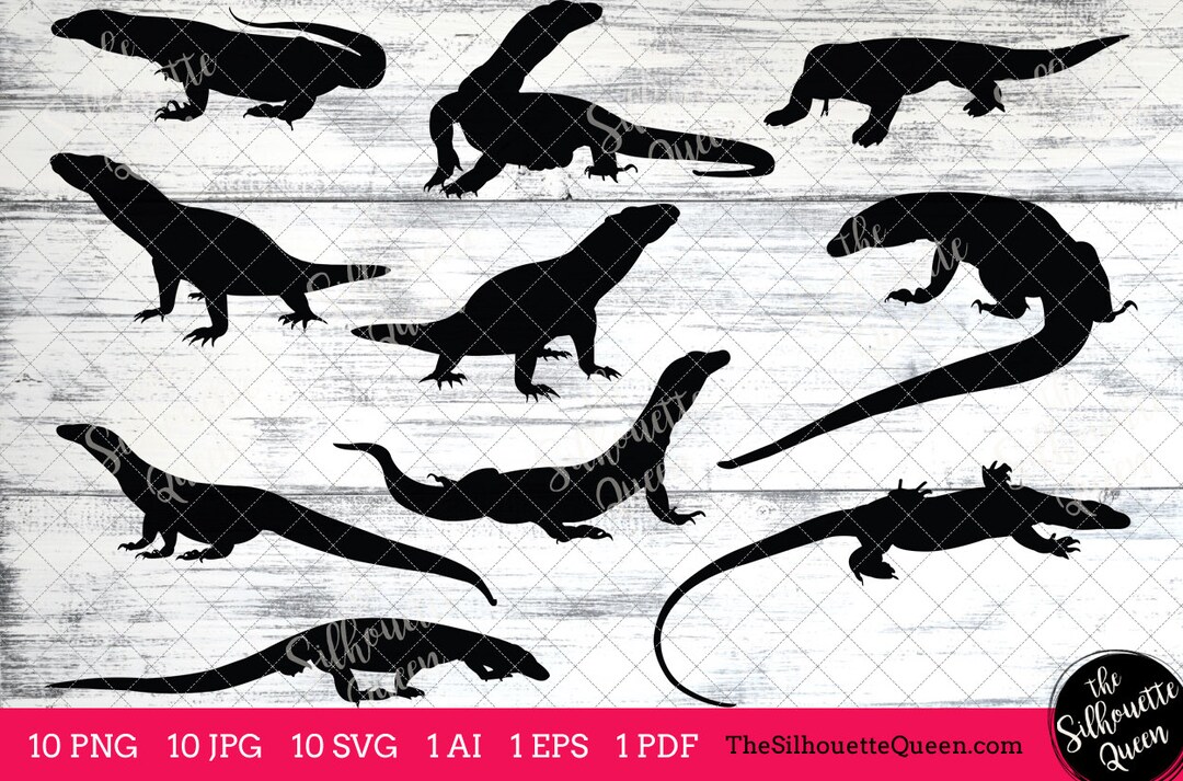 Komodo Dragon Svg, Monogram, Svg File, Cuttable, Svg Bundle, Cut Files ...