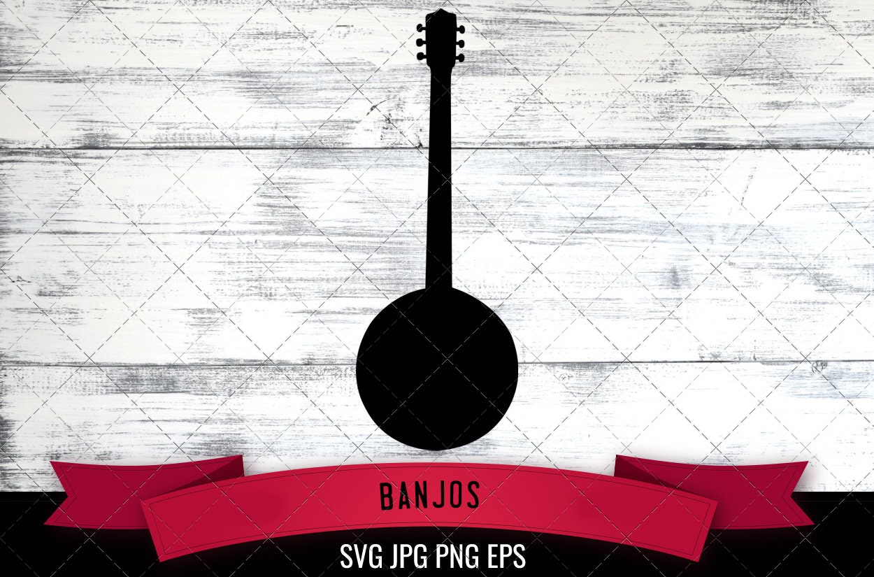 Banjo SVG, Musical Instrument SVG, Logo - Digital Download With ...