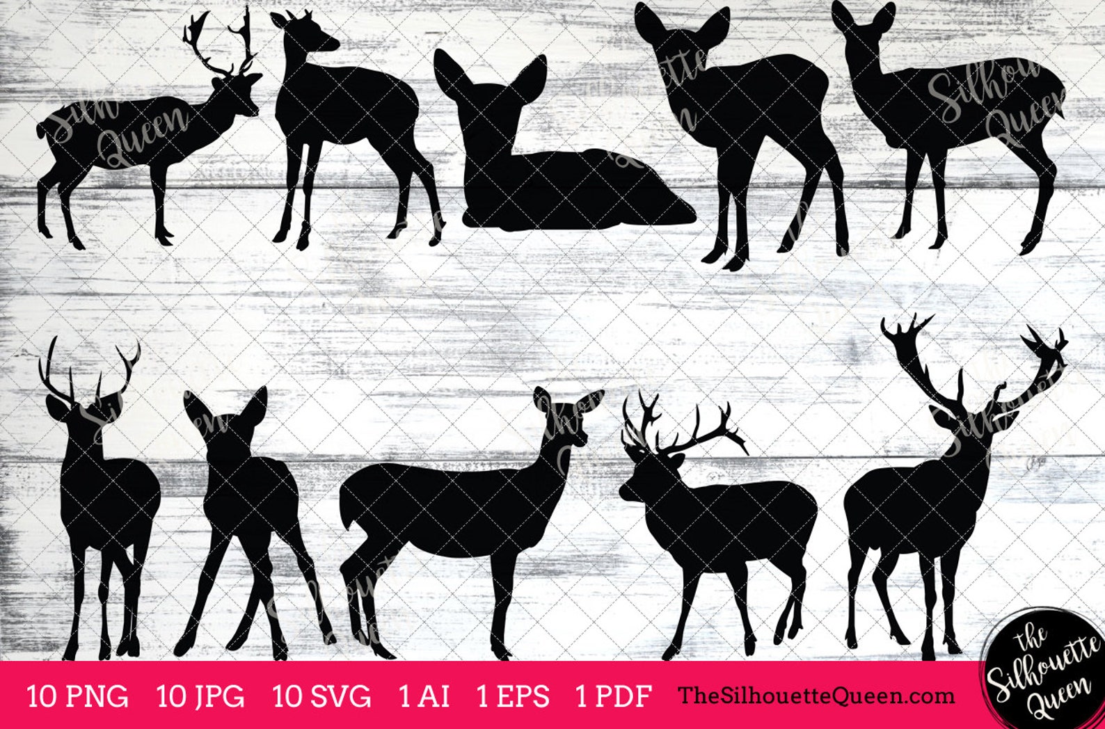 Deer Svg Deer Monogram Deer Svg Filecuttable Deer Svg - Etsy