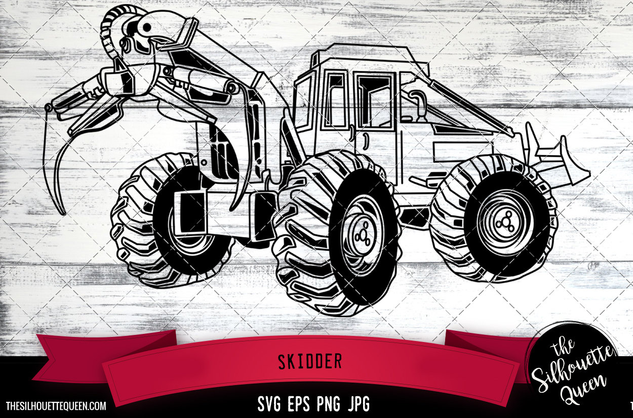 Skidder Vector Logo, Transportation Rental Company, Clipart, Graphic ...