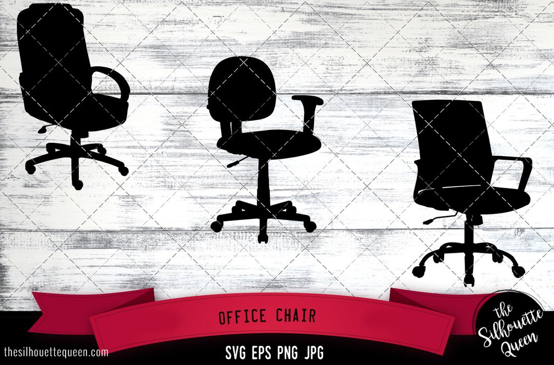 Office Chair Silhouette Vector | Office Chair SVG | Clipart | Graphic ...