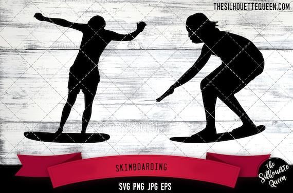 Skimboarding SVG Silhouette Logo Skimboarding SVG Cut Files - Etsy