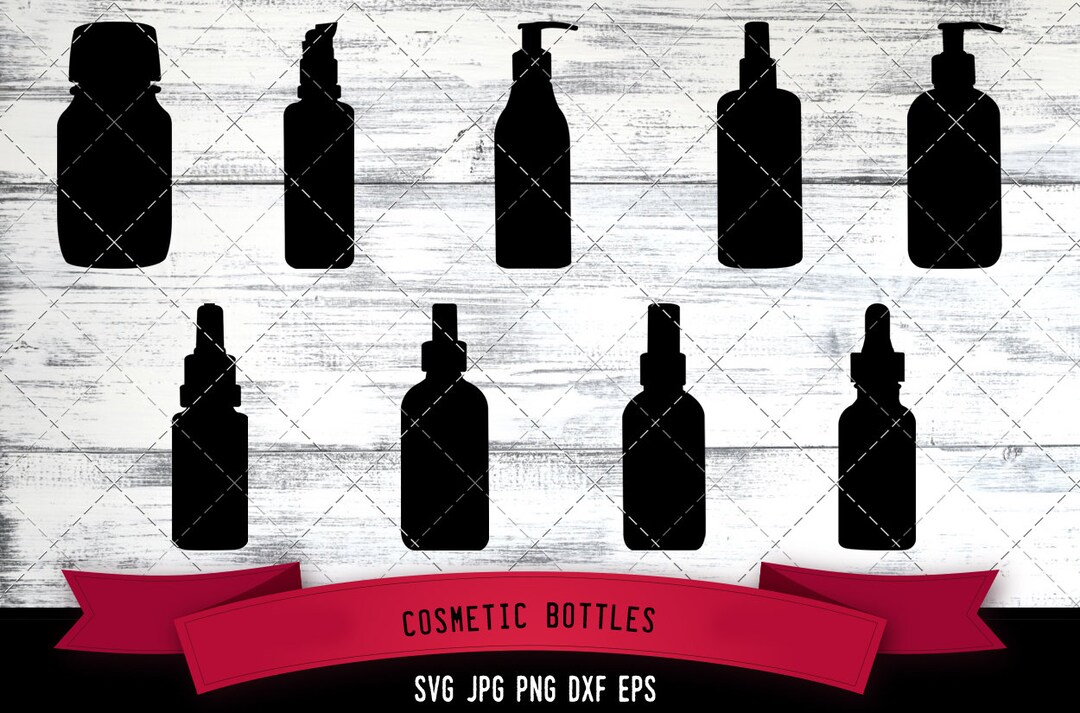 Cosmetic Bottles Svg, Plastic Bottles Svg, Glass Bottles Svg, Packaging ...