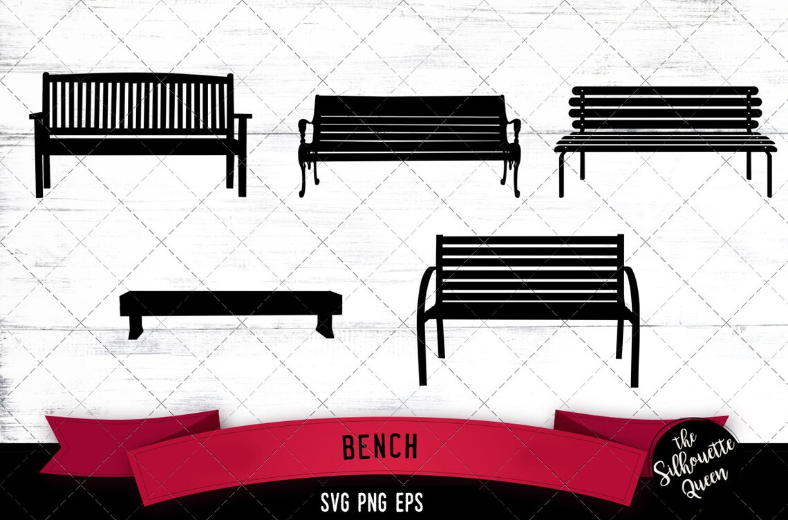 Bench Svg Wooden Bench Svg Garden Bench Svg Slatted Bench | Etsy