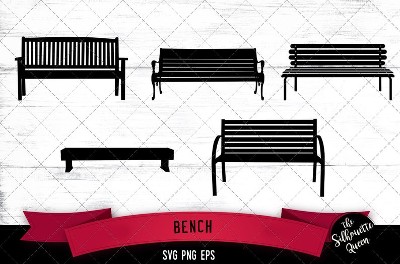 Bench Svg Wooden Bench Svg Garden Bench Svg Slatted Bench | Etsy