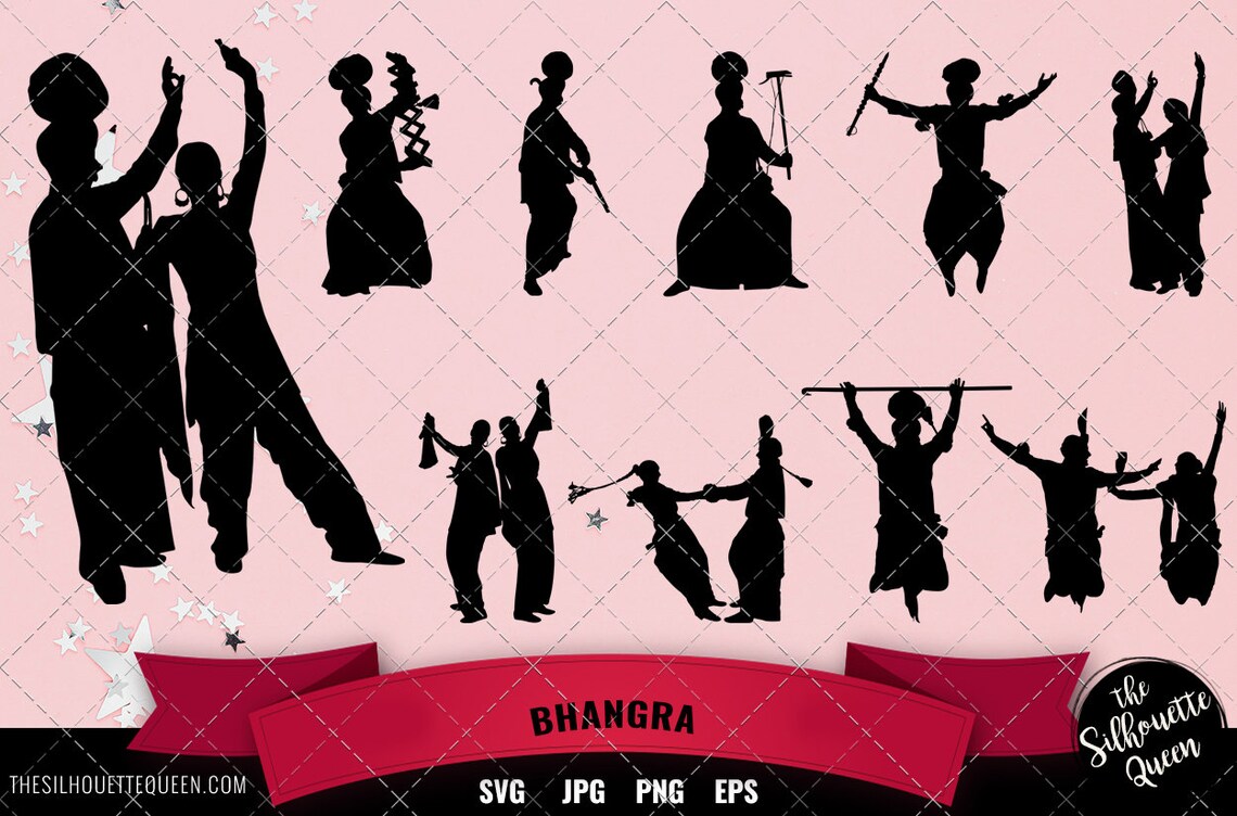 Bhangra Dance Svg Indian Dance Cricut Files Cut Files - Etsy