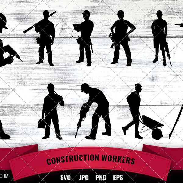 Construction Workers Clipart - Etsy