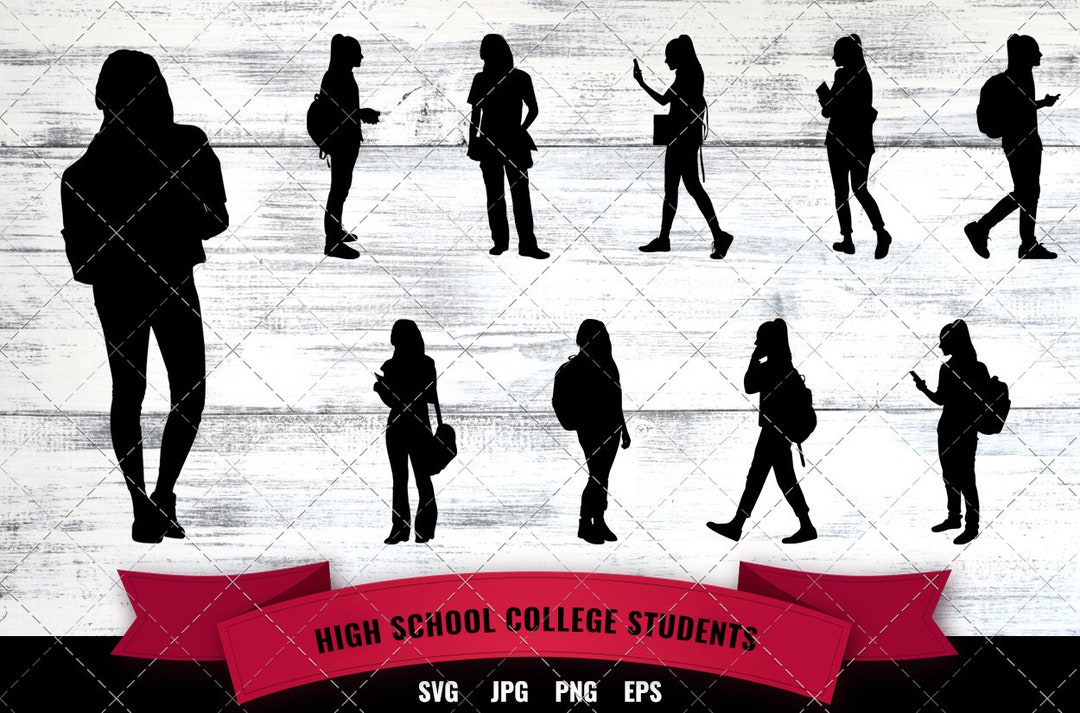 High School College Students Svg, Teenager Svg, University Student, Cut ...