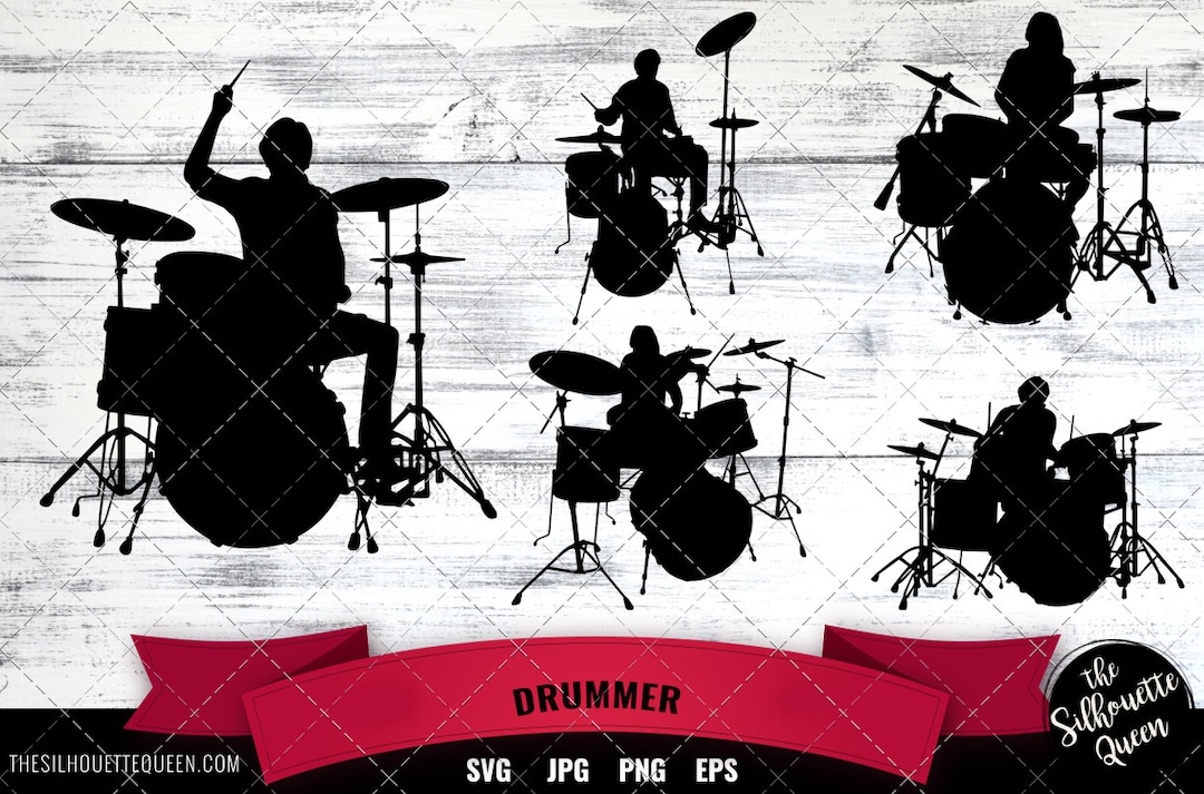 Drummer Svg File, Musician Svg Cut File, Silhouette Studio, Cricut ...