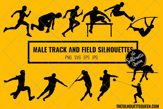 Track and Field Men SVG Bundle for Cutting Cut Files | Etsy