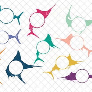 Marlin Svg, Monogram Svg, Circle Frames, Cuttable Design, Cut Files ...