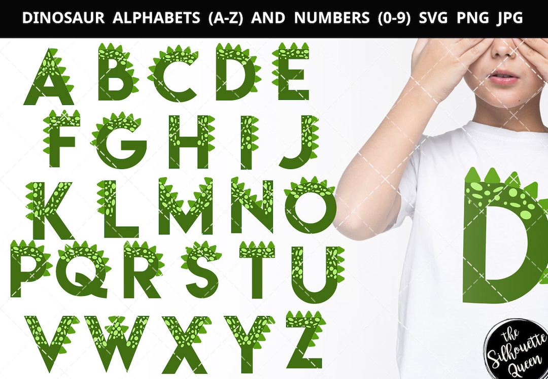 Dinosaur Alphabet A-z Svg, Dinosaur Number 1-9 Svg, Alphabet Clipart ...