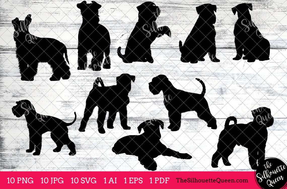 Miniature Schnauzer dog svg dog svg dog monogram svg dog | Etsy