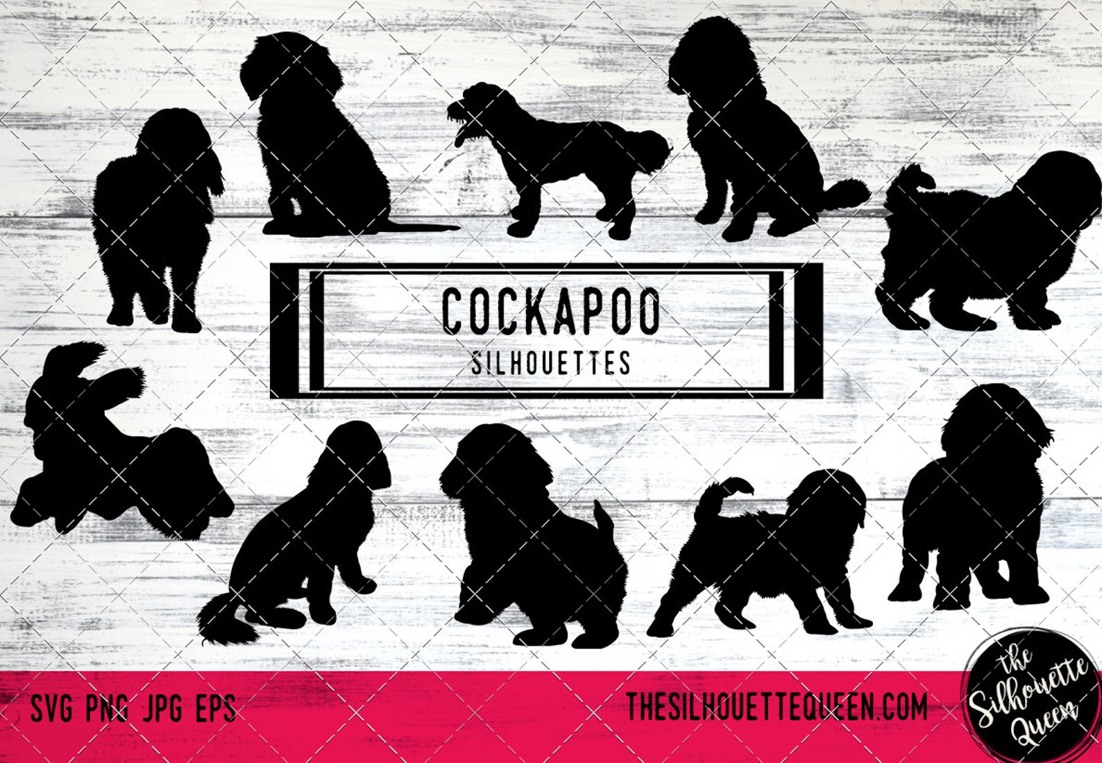 Cockapoo Dog Svg Dog Svg Dog Monogram Svg Dog Svg Files | Etsy