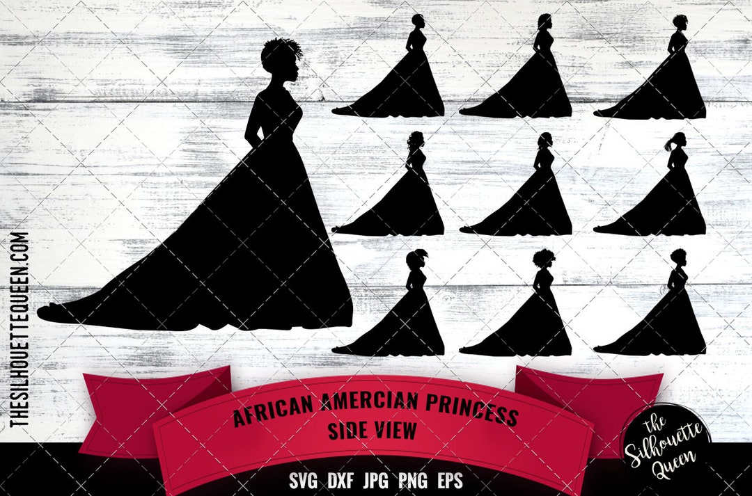 African American Woman Princess SVG, Prom Queen - Black Woman, Afro ...