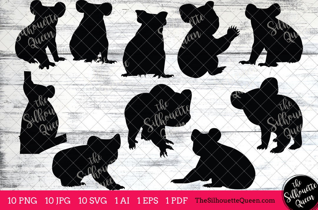 Koala Bear Svg, Koala Monogram, Koala Svg File,cuttable, Koala Svg ...
