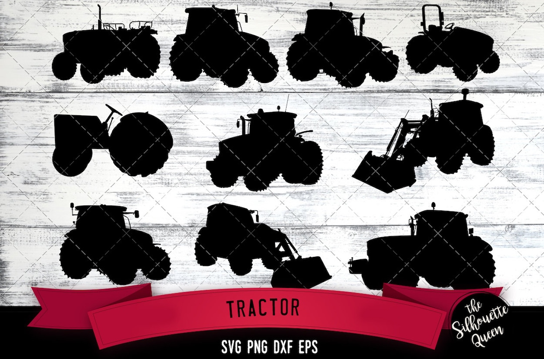 Tractor Svg File, Farm Svg Cut File, Silhouette Studio, Cricut Design ...