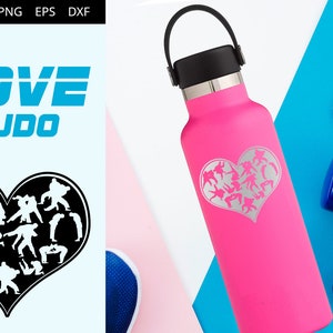 Judo Love SVG Cut File Design, Silhouette, Cricut, Heart Judo, Diecut ...