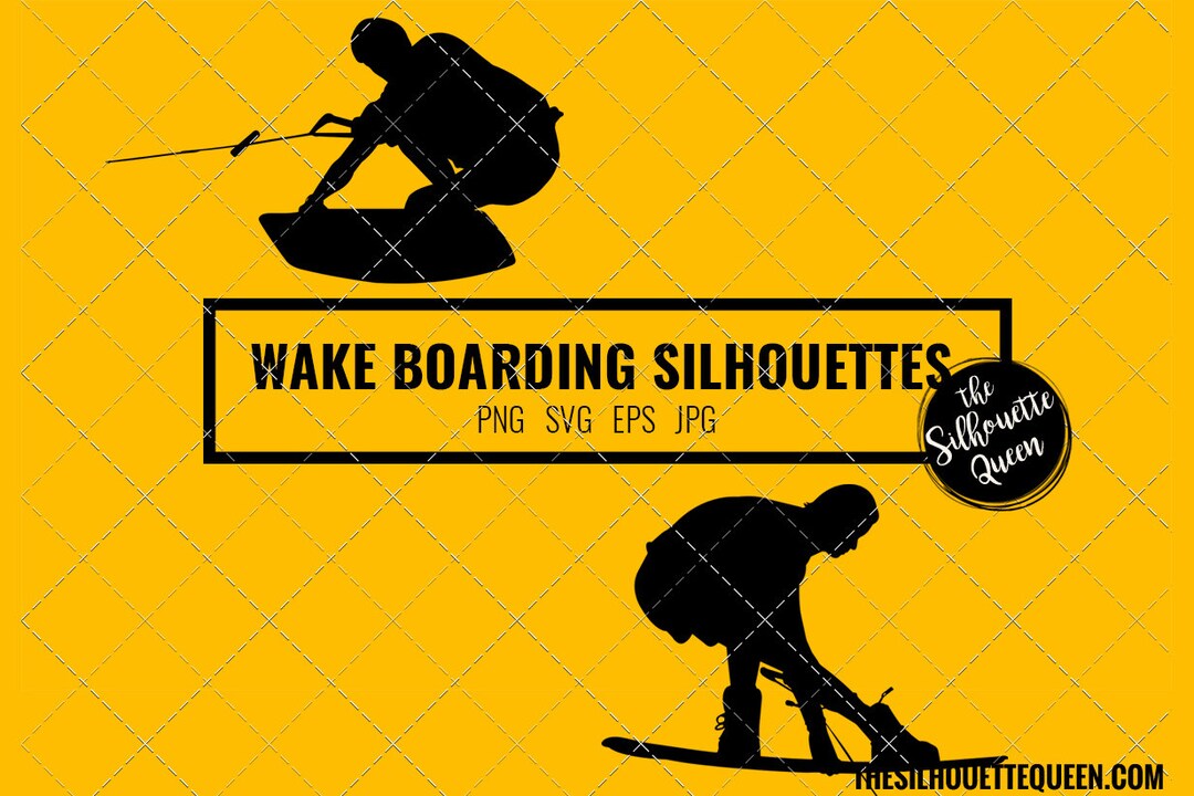 Wake Boarding SVG Bundle for Cutting , Cut Files Silhouette Studio ...