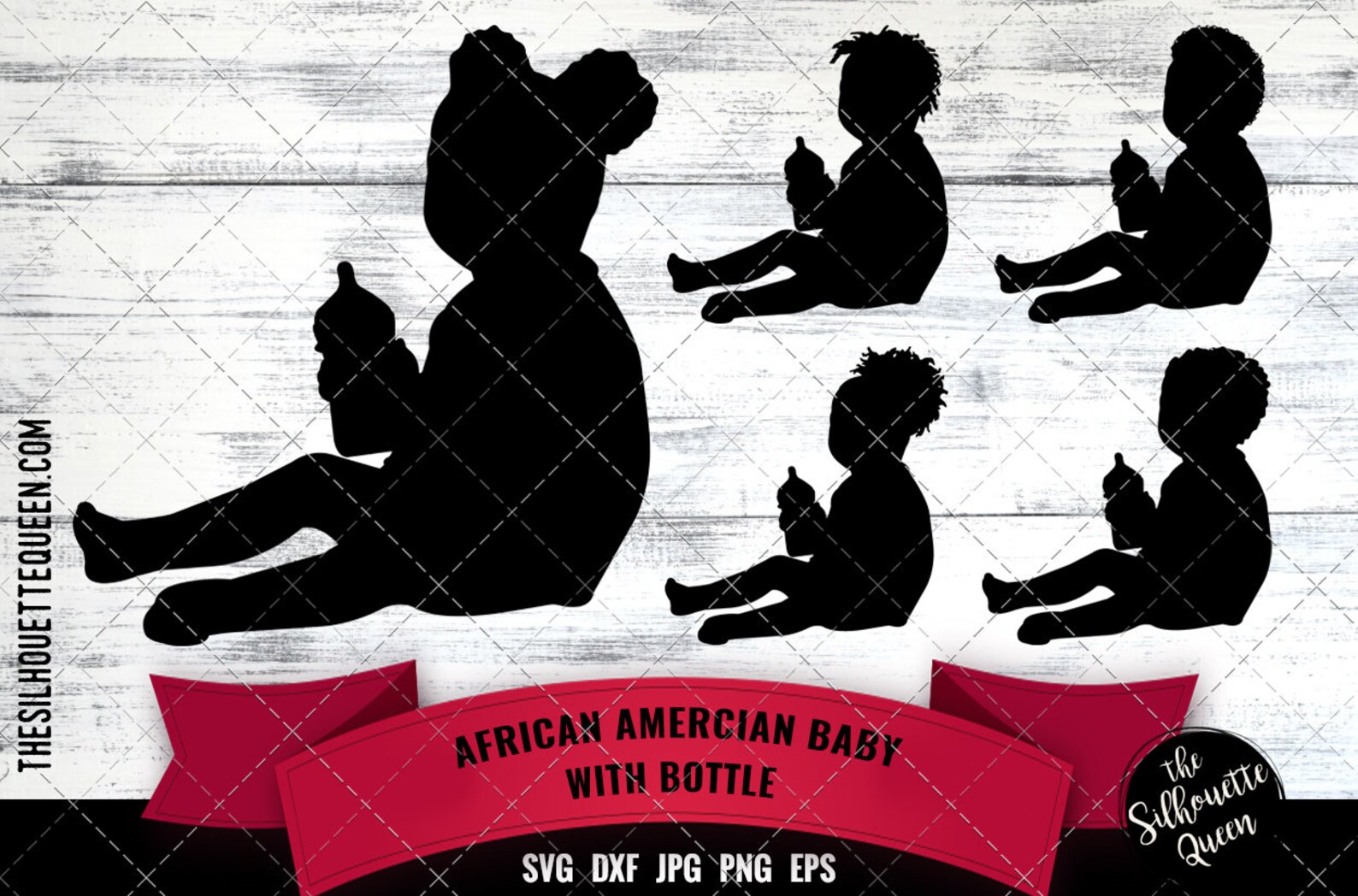 African American Baby With Bottle SVG - Black Baby Boy Svg, Afro Baby ...