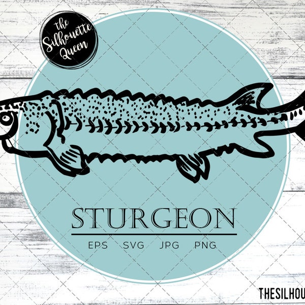 Sturgeon Clipart - Etsy
