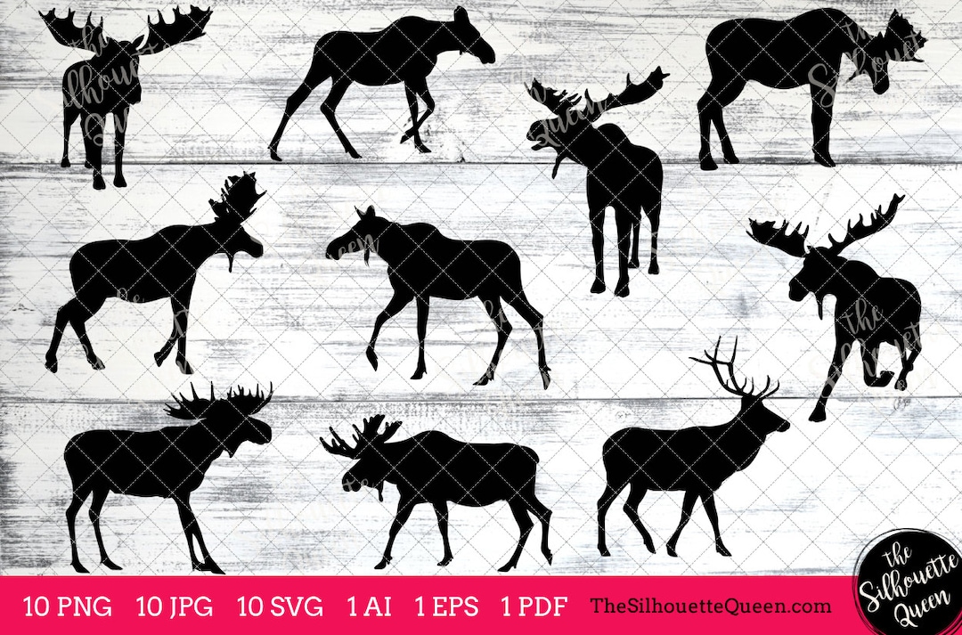 Moose Svg, Moose Monogram, Moose Svg File,cuttable, Moose Svg Bundle ...