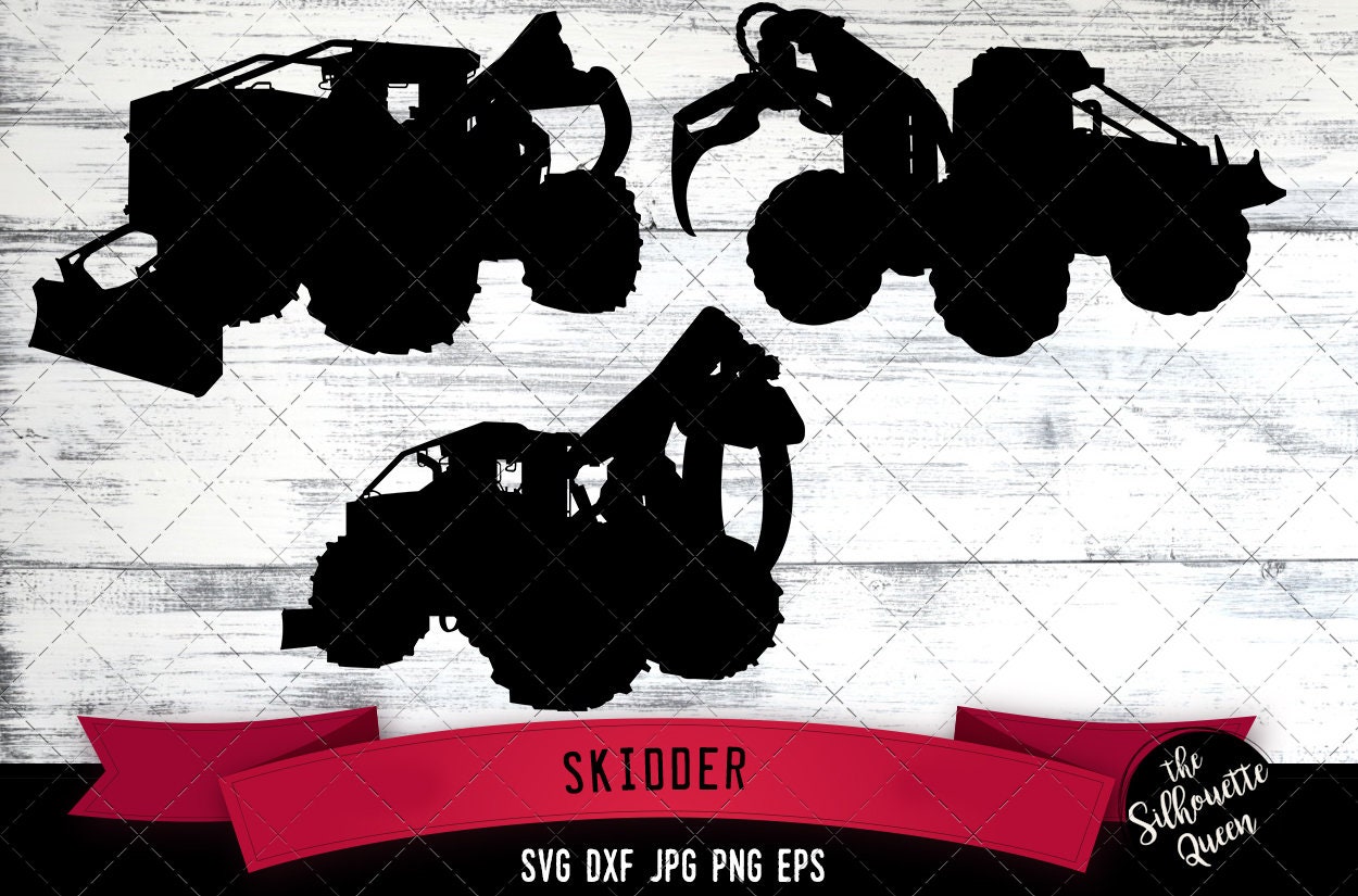 Skidder Svg, Cricut Files, Silhouette Studio Vector Design, Cut File ...