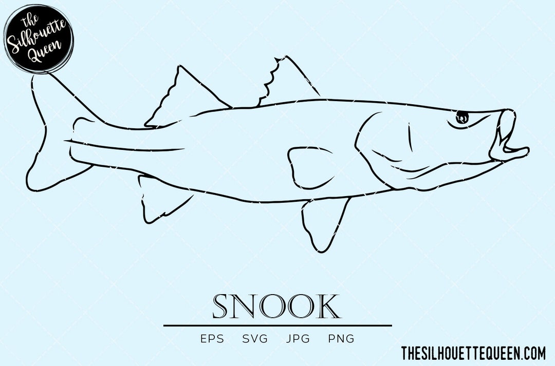 Snook Svg, Salt Water Fish Svg, Marine Svg, Aquatic Svg, Fish Face Svg ...