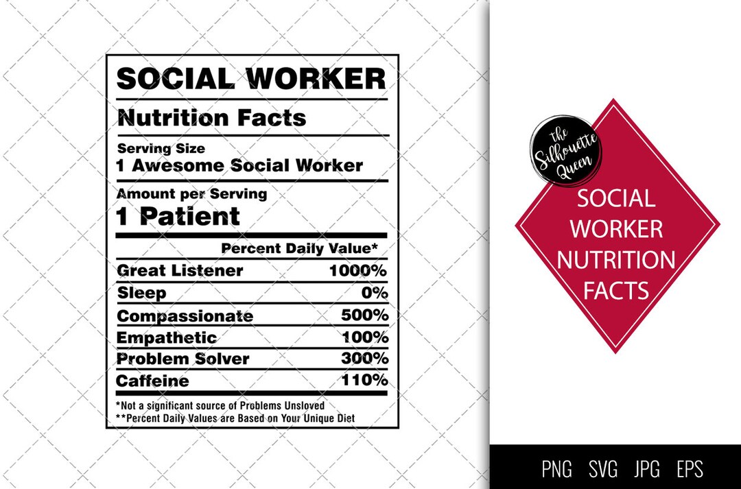 Social-worker Nutrition Facts Svg – Nutrition Svg –social-worker Facts ...