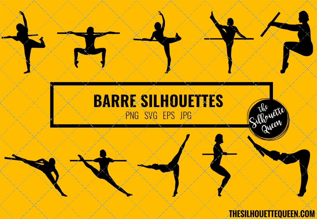Barre Silhouette, Barre Clipart, Male Female Girl Boy Barre Fitness ...