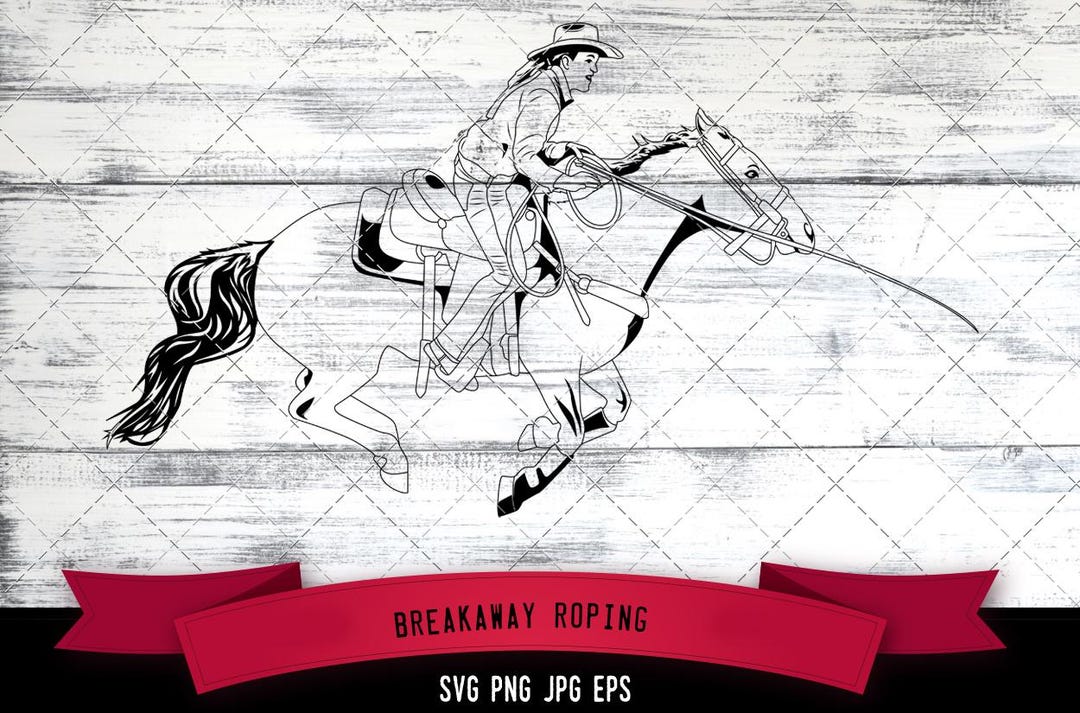 Breakaway Roping Svg File, Rodeo Cowboy Western Svg Cut File ...