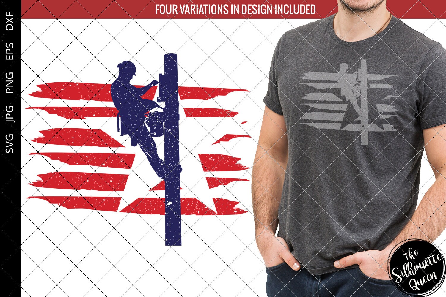 Power Lineman Flag Svg American Flag Fourth of July SVG | Etsy