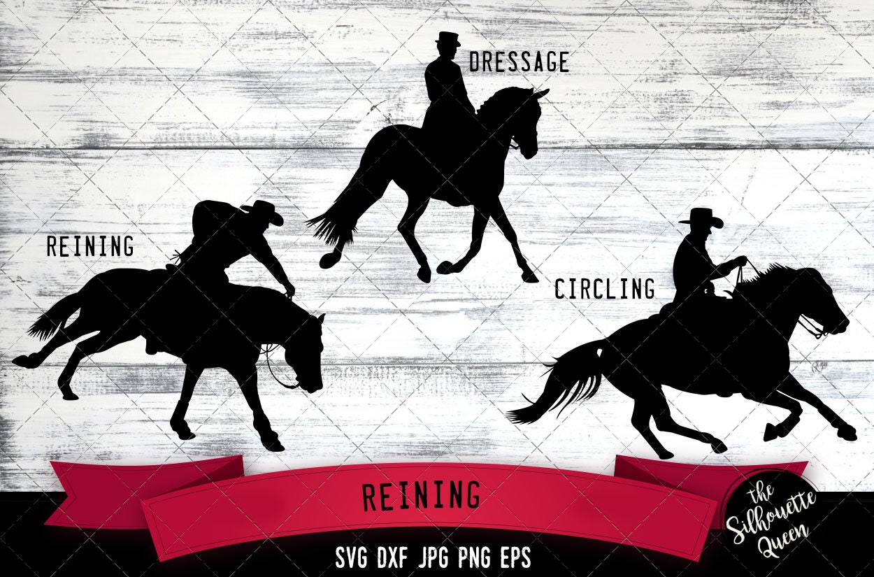 Reining, Western Riding, Horse Sports Svg, Cowboy, 4H, Show Competition ...