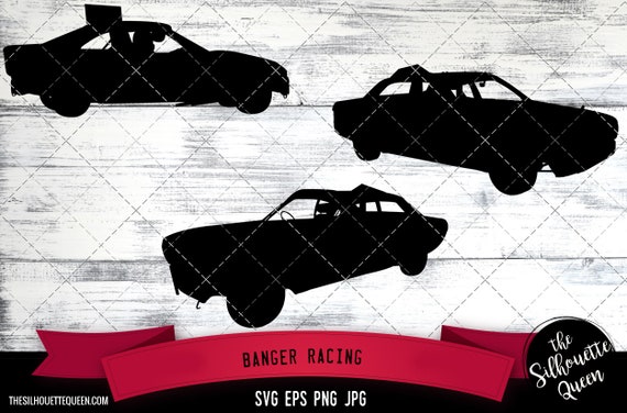 Banger Racing Silhouette Vector banger Racing SVG Clipart | Etsy
