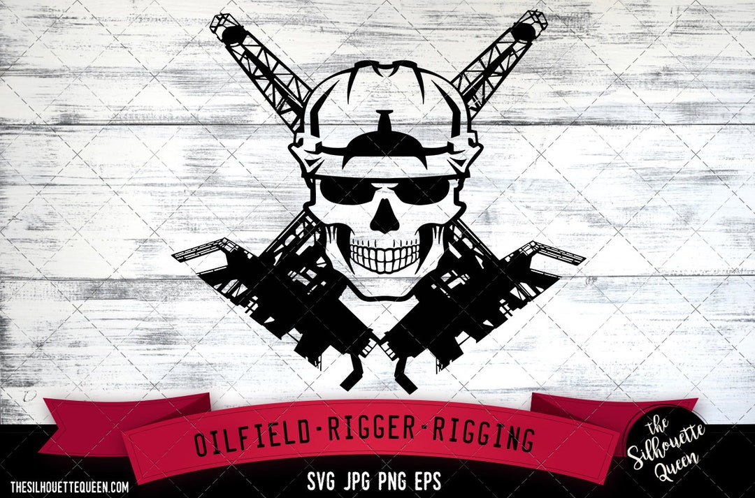 Oilfield Rigger Skull with Hard Hat SVG File,Roughneck SVG,Fracking ...