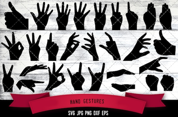 Gestos de la mano svg signo svg como svg paz svg hermoso | Etsy