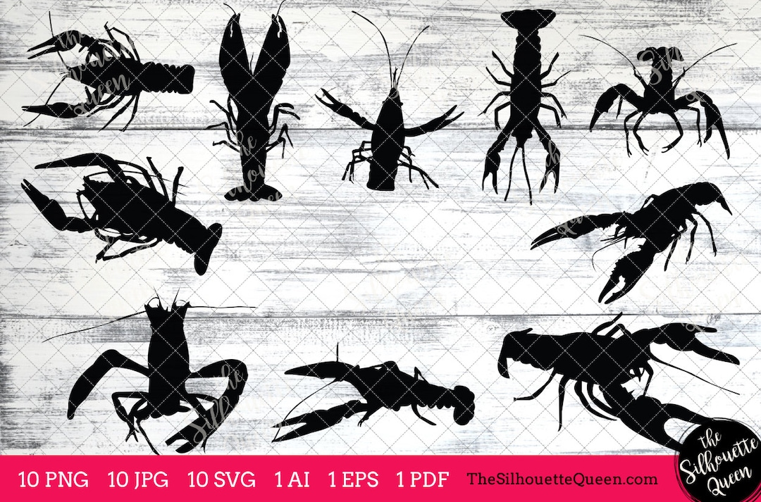 Crayfish Svg, Crayfish Monogram, Crayfish Svg File, Crayfish Cuttable ...