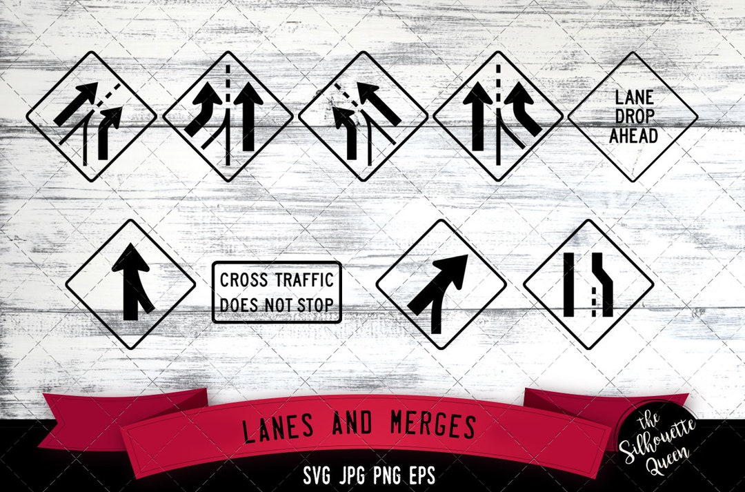 W4 Series Lanes and Merges Icon SVG -vector Symbol Commercial ...
