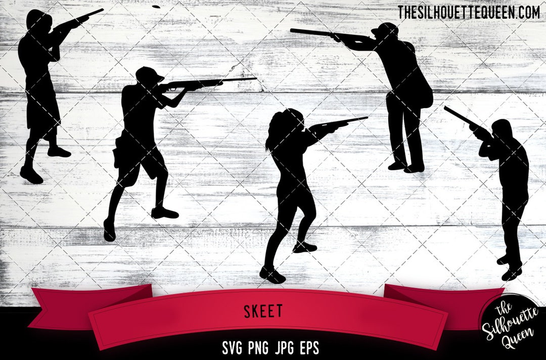 Skeet Shooting SVG, Silhouette, Logo, Pigeon Clay Cut Files for Cricut ...