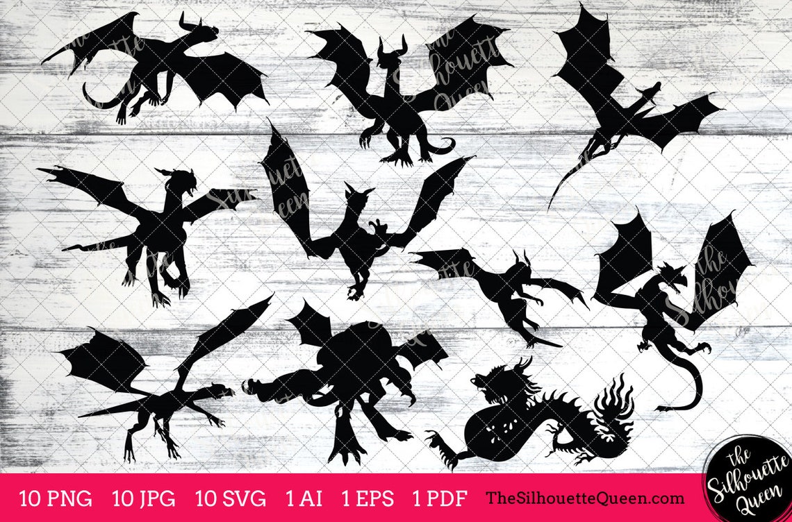 Dragon Svg Dragon Monogram Dragon Svg File Dragon Vector - Etsy