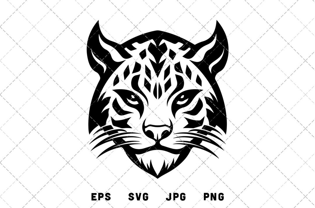 Ocelot Mascot Graphics - JPG, SVG, PNG- Digital Download With ...