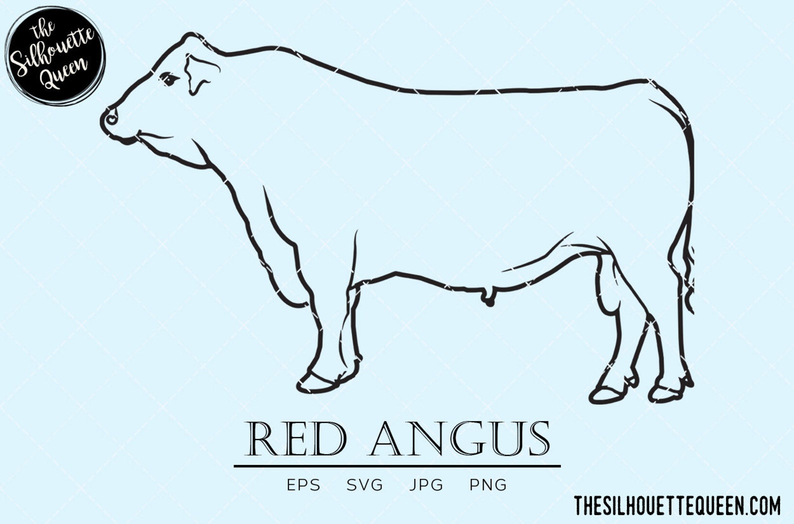 Red Angus Cow, Aberdeen Angus Cow, Bos Taurus, Cattle Svg, Hybrid Cow ...