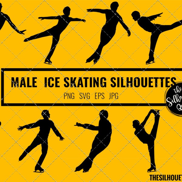Male Figure Skater Svg - Etsy