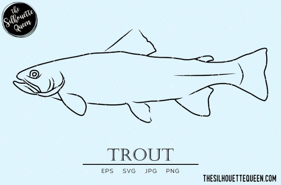 Trout svg fresh water fish marine svg aquatic svg fish | Etsy