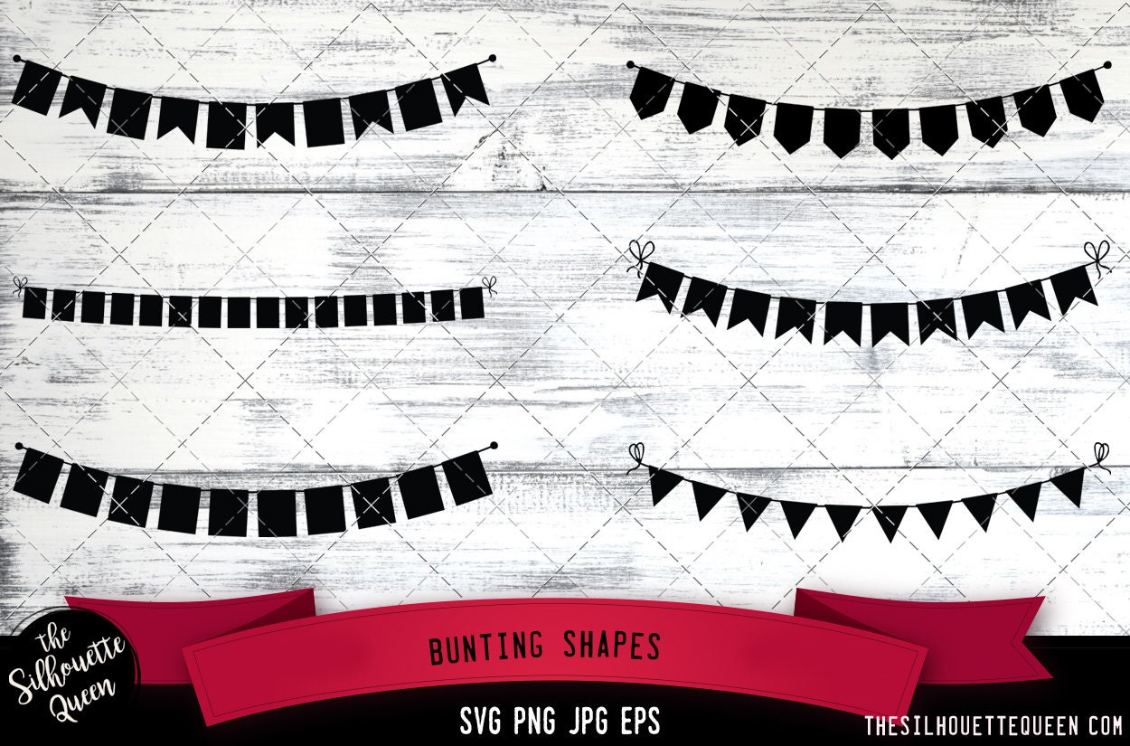 Bunting SVG Silhouette Logo Bunting SVG Cut Files for - Etsy Australia