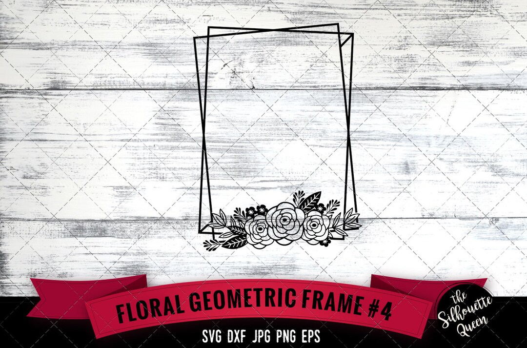 Geometric Frame 4 SVG File, Cute Cut File, Floral, Geometric Frame 4 ...