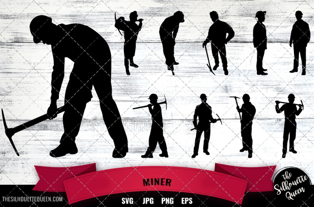 Miner Svg File, Mine Svg Cut File, Silhouette Studio, Cricut Design ...
